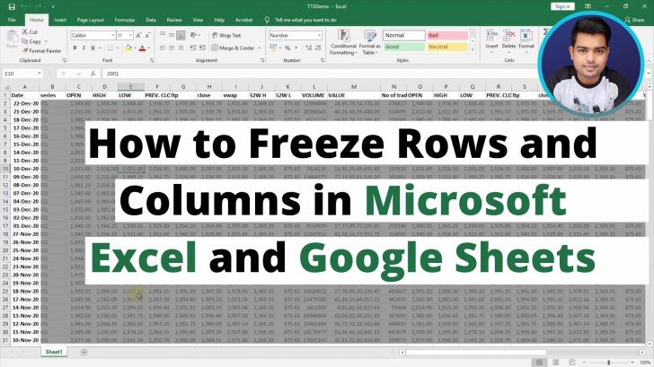 Freeze Excel Rows and Columns - Google Sheets Rows and Columns