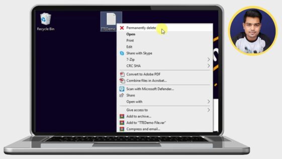 How To Add Or Remove Permanently Delete Option To Right Click Menu